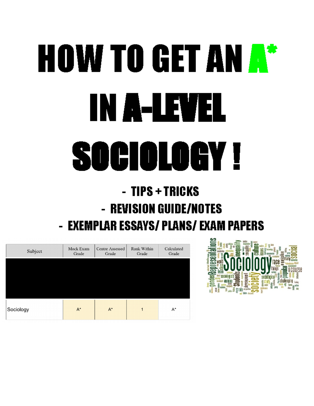 Ultimate-AQA-Sociology- Notes -Revision-Guide - HOW TO GET AN A* IN A ...