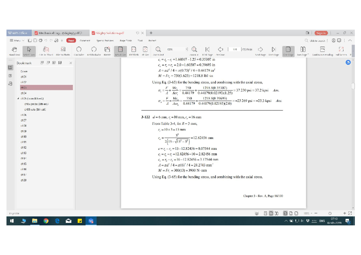 Eye Bolt A-A - Lecture works by Prof: Avinash Parashar - Machine Design - Studocu