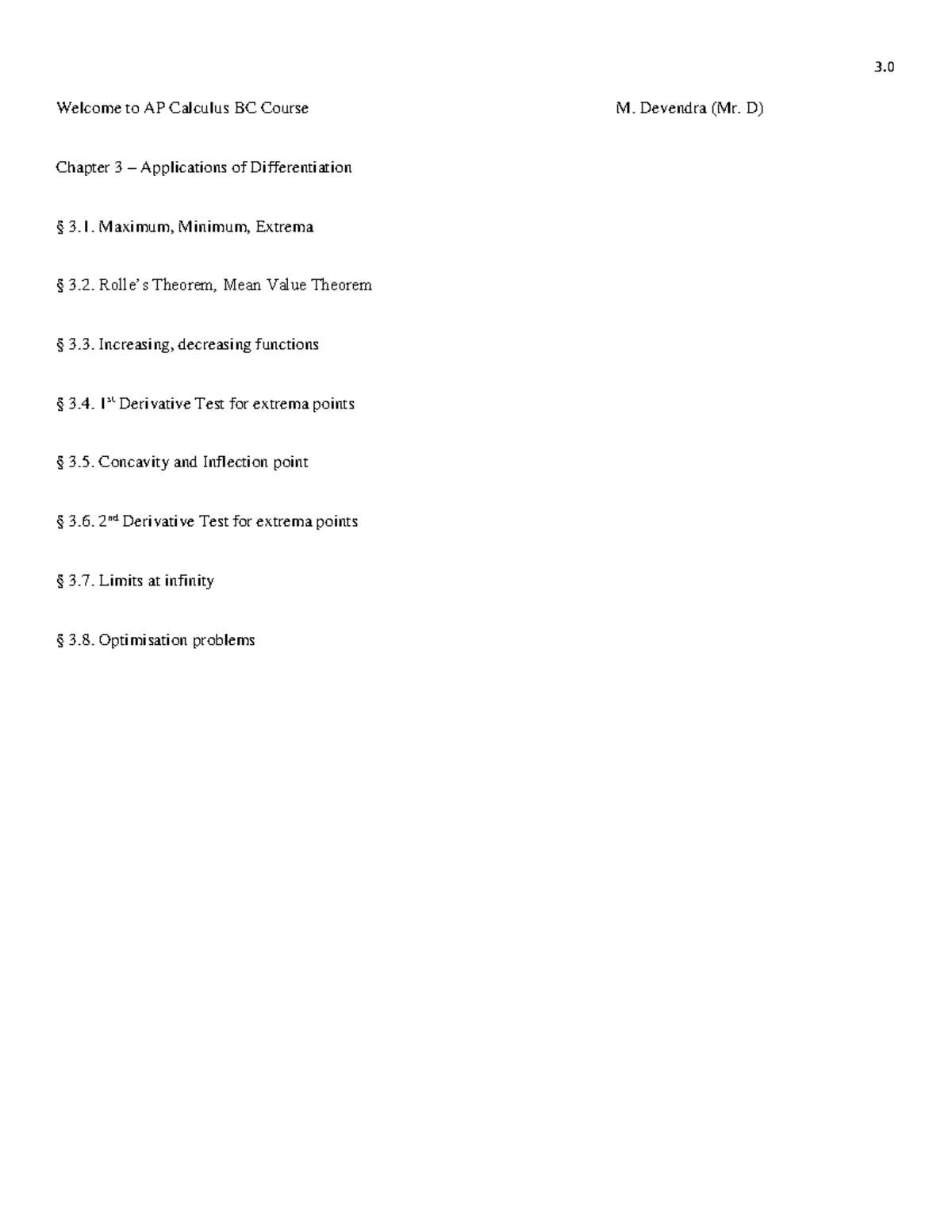 AP Calculus BC Chapter 3 – Applications of Differentiation - Welcome to ...