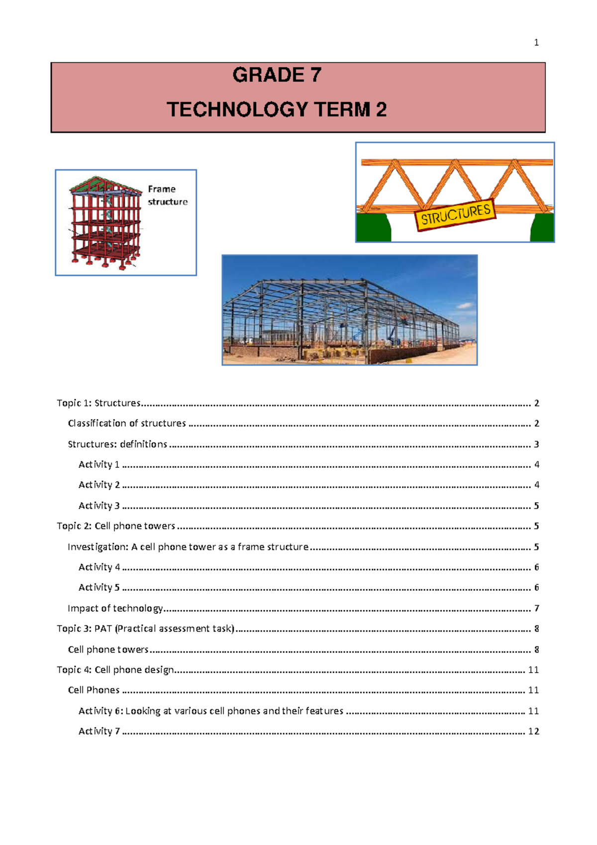 Grd 7 Tech Topic 1 4 T2 2020 Approved - GRADE - TECHNOLOGY TERM Topic 1 ...