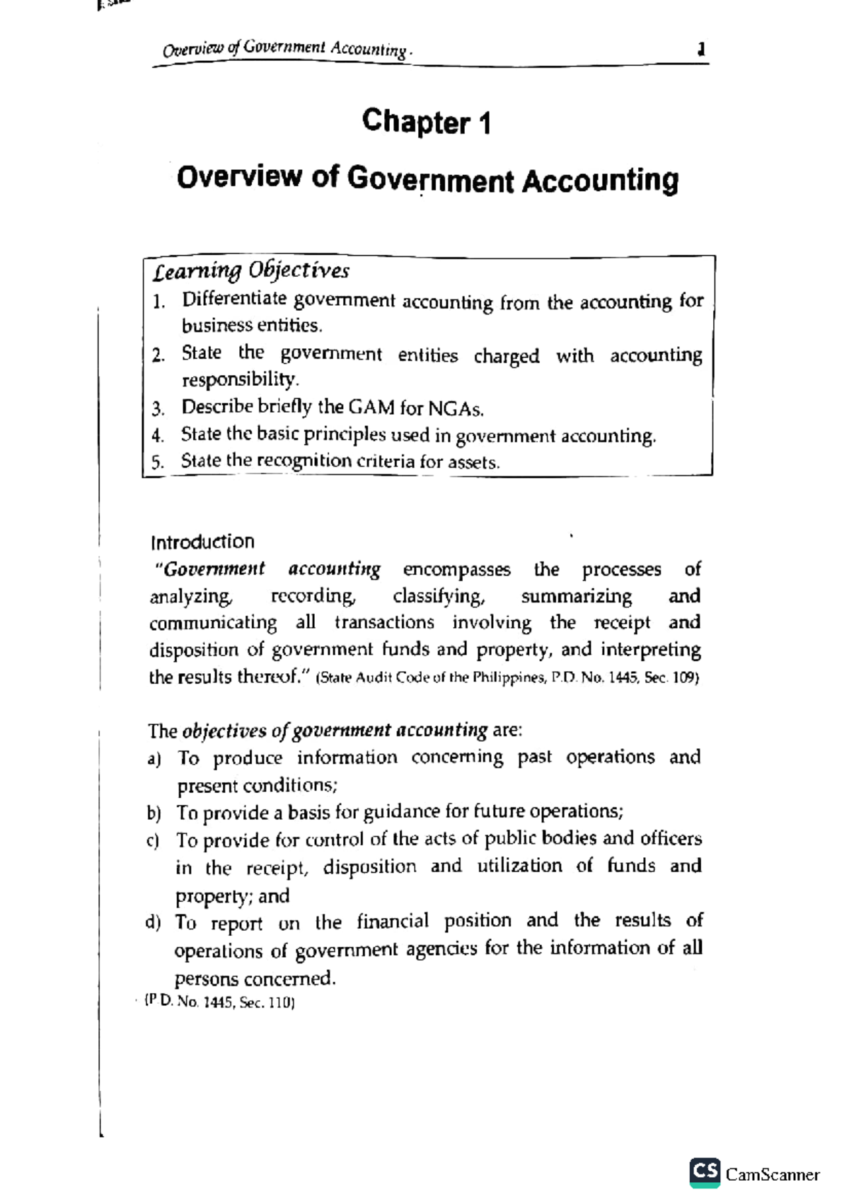 Gov Acc Chapter 1 Millan - accountancy - Studocu