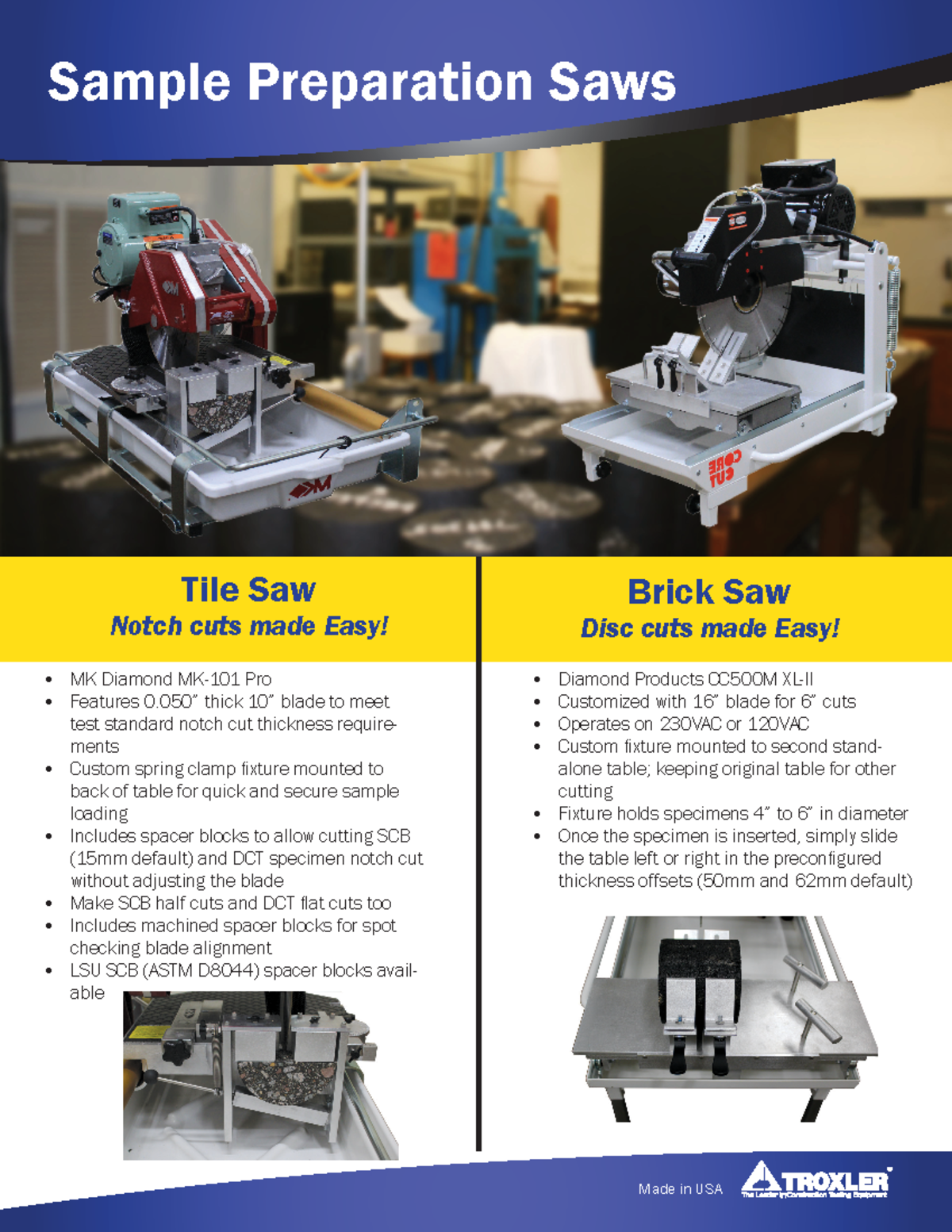Test Quip Saws-20Dec2019 - Sample Preparation Saws Tile Saw Notch cuts ...