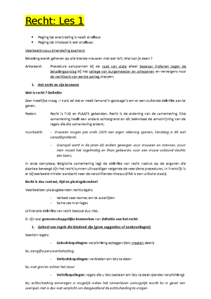 Inleiding tot het recht (sem 2): Module 4 - Verhouding tussen ...