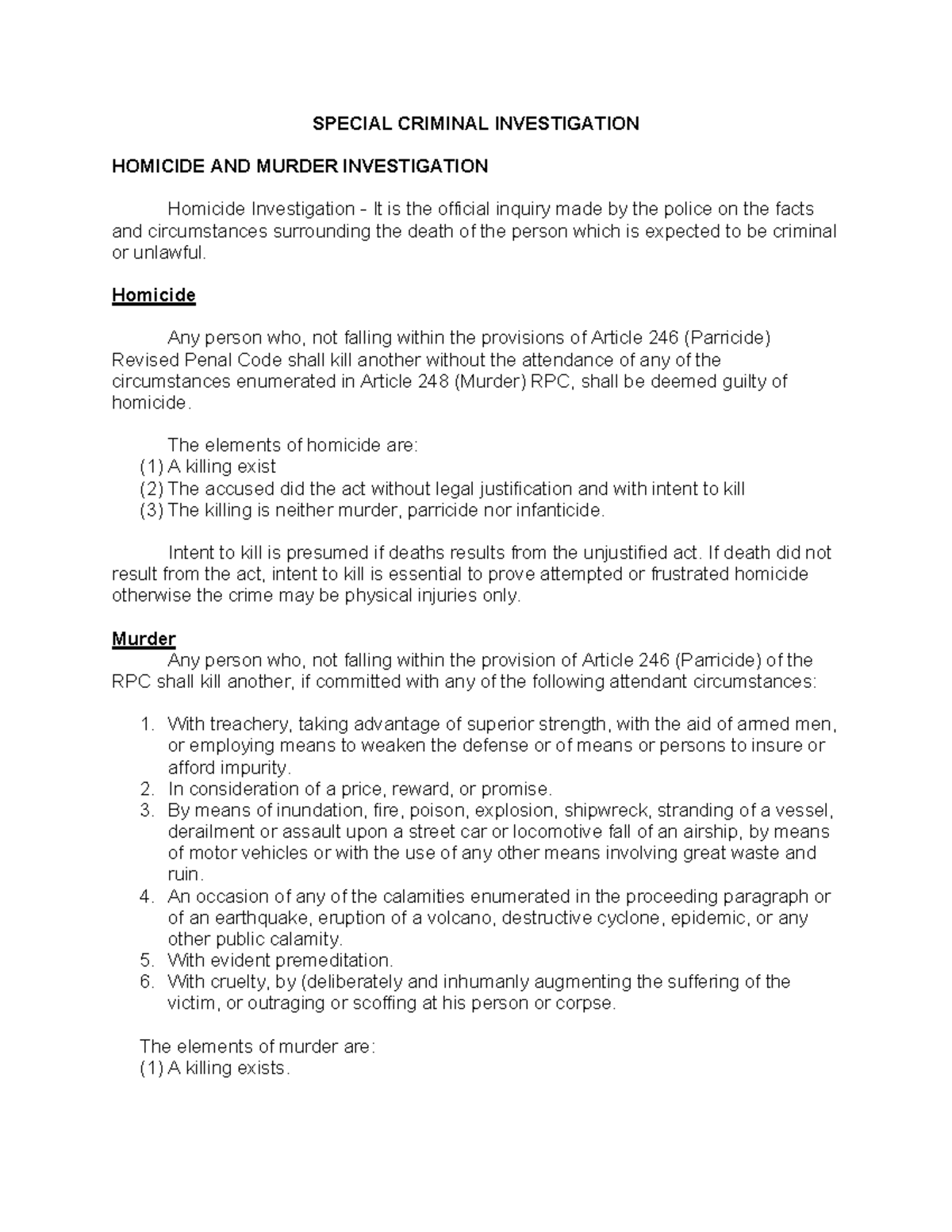 Special Criminal Investigation Maam G - SPECIAL CRIMINAL INVESTIGATION ...