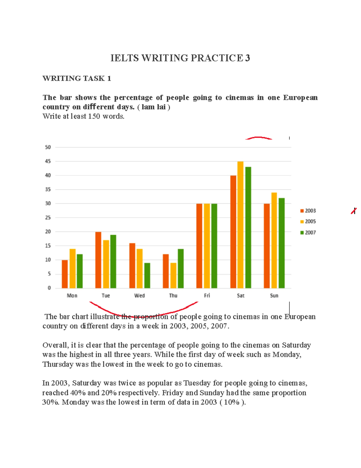 Ielts Writing Practice 3 - IELTS WRITING PRACTICE 3 WRITING TASK 1 The ...