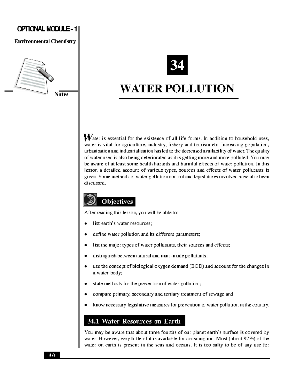 Water pollution - Chemistry Notes Environmental Chemistry OPTIONAL ...