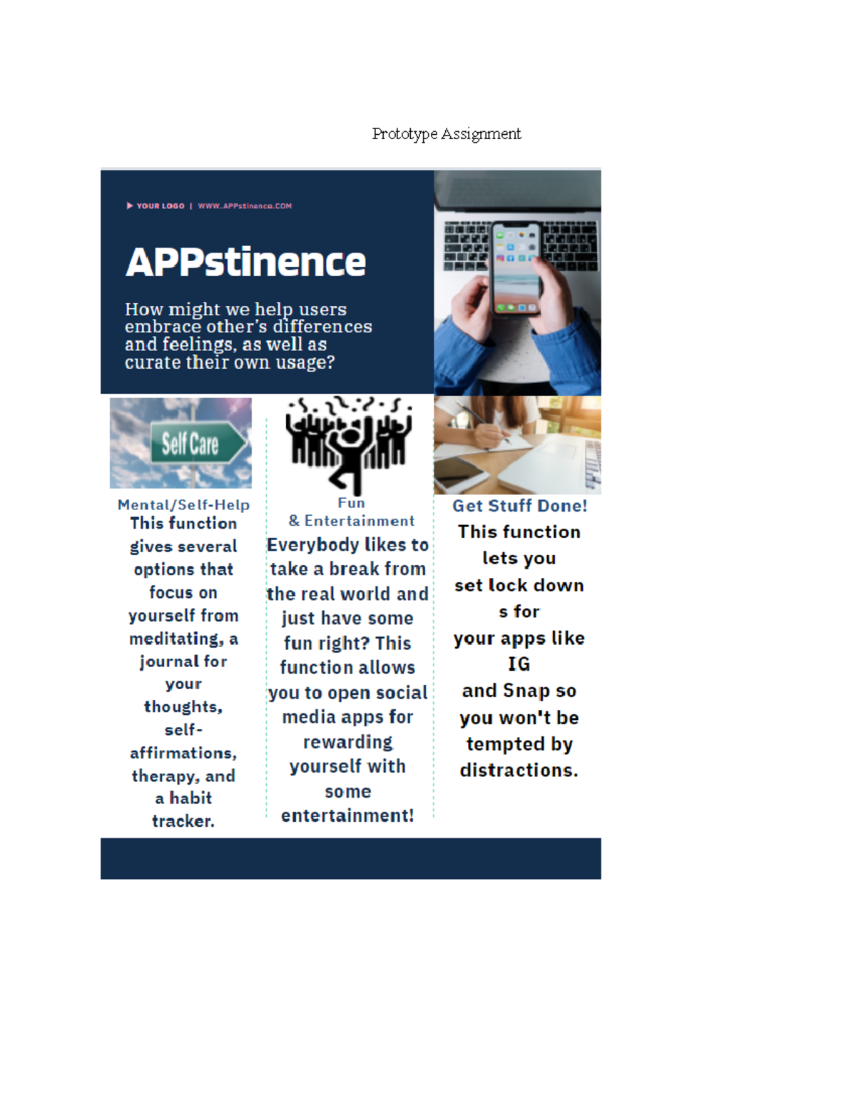 COMM300 Application Project Prototype Assignment - Prototype Assignment ...