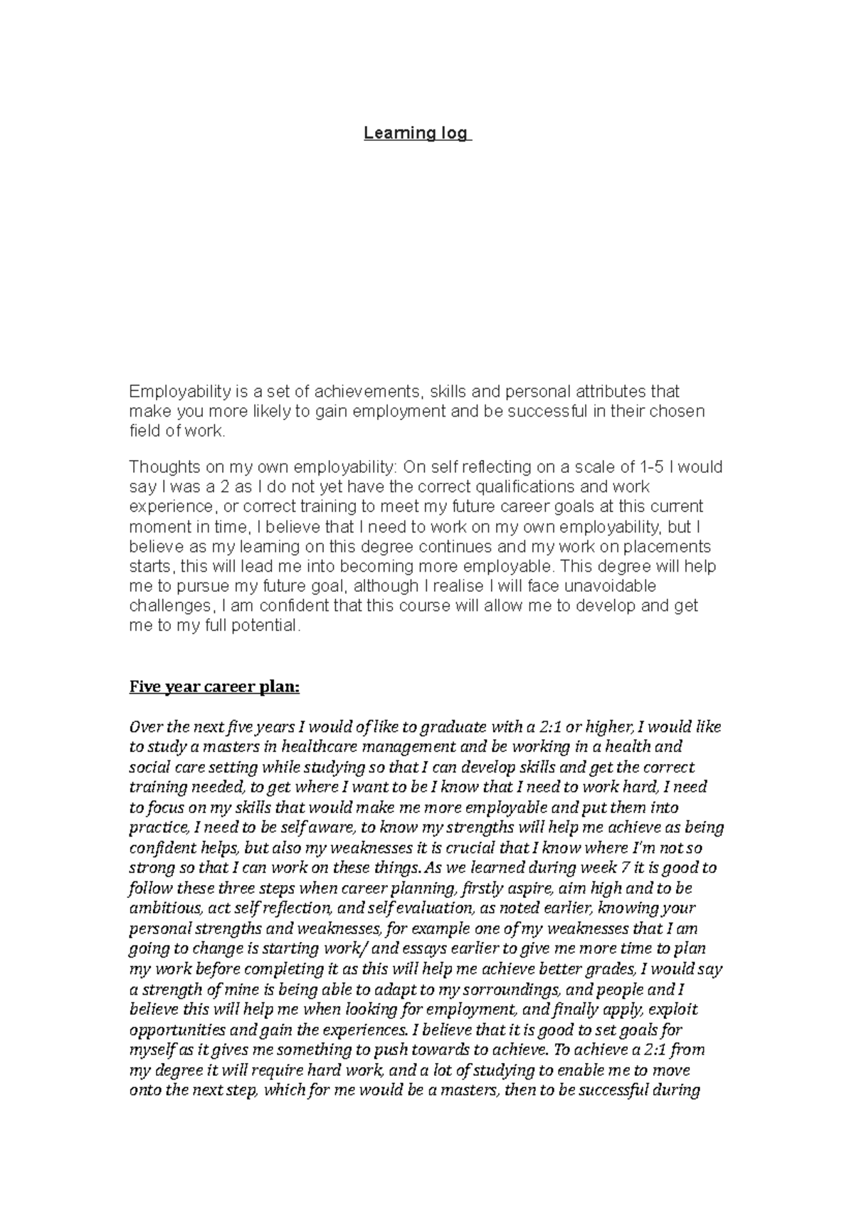 Learning Goals For Employment SH5W01 London Met StuDocu learning-goals-for-employment-sh5w01-london-met-studocu