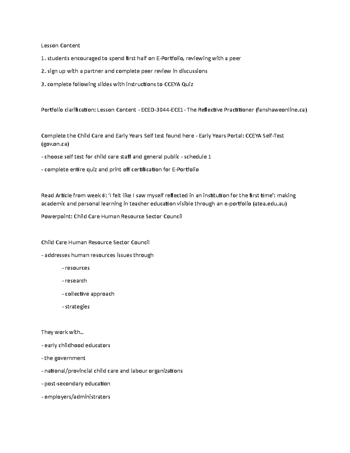 Ref 2 - Lecture notes 2 - Lesson Content students encouraged to spend ...