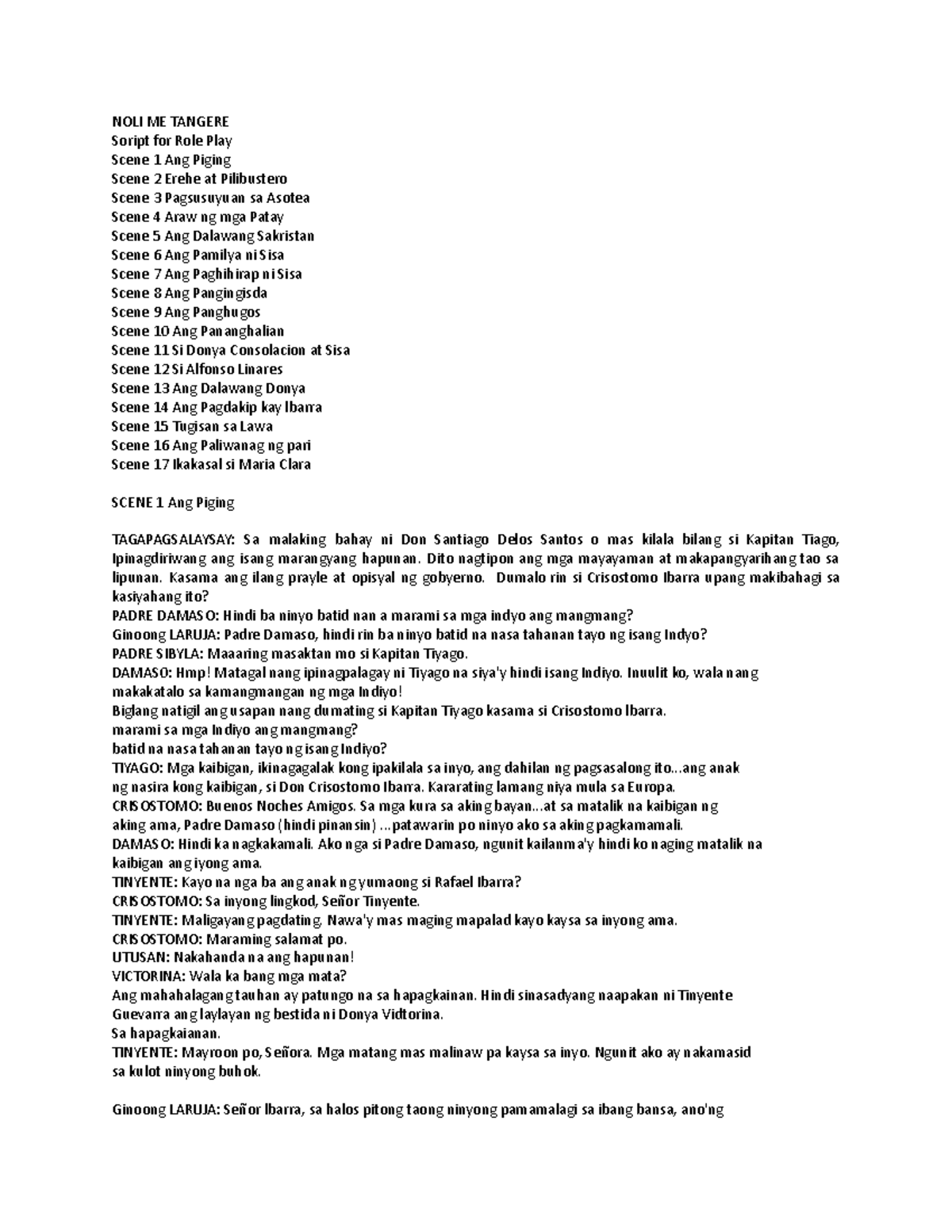 Inbound 4866739372822347967 - NOLI ME TANGERE Soript for Role Play ...