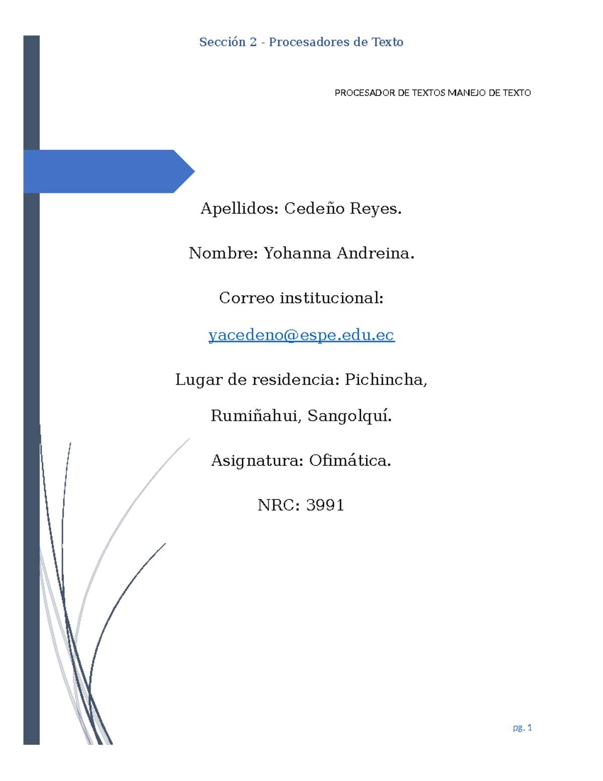 3991 T1 Ofima Cedeno Reyes Yohanna - Sección 2 - Procesadores de Texto ...