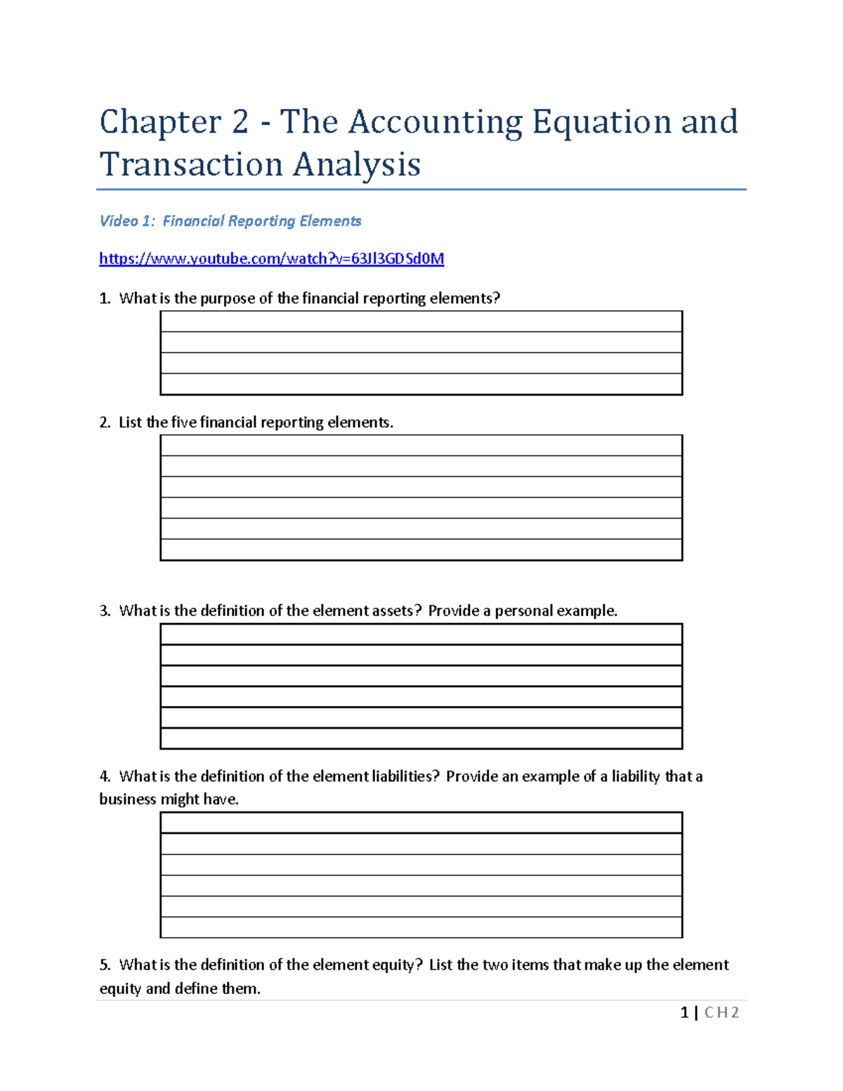 Chapter 2 Video Problems - You Tube - Warning: TT: undefined function: 32 Chapter 2 - The ...