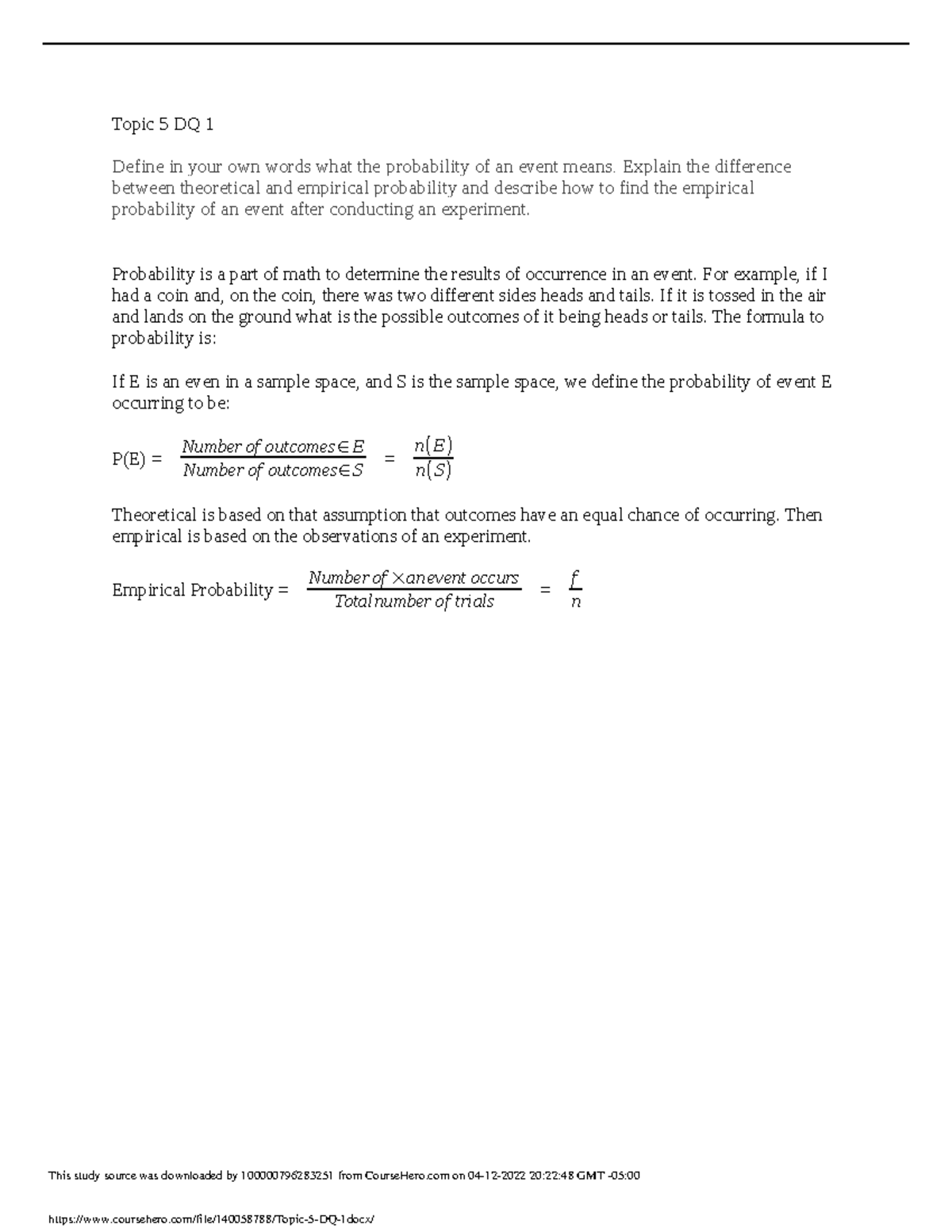 Topic 5 DQ 1 - math - MAT-151 - GCU - Studocu