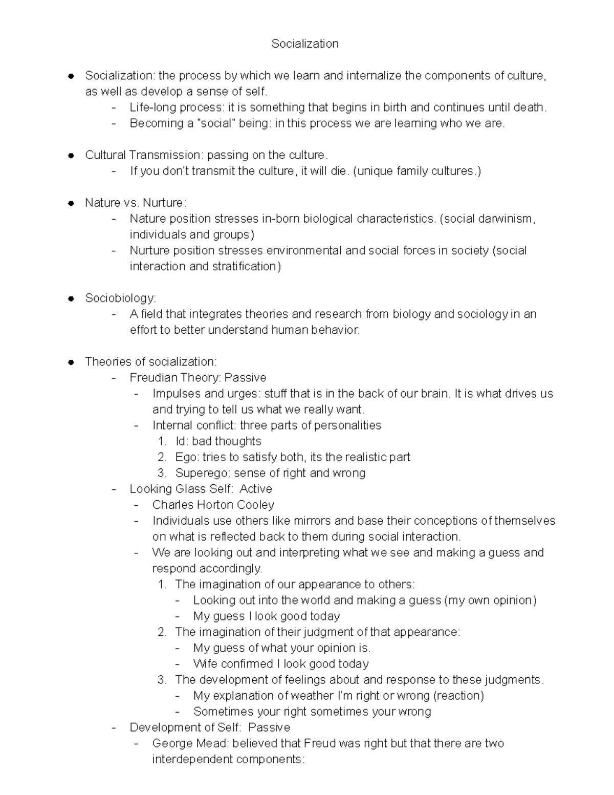 Socialization (09 07 18) - Socialization Socialization: the process by ...