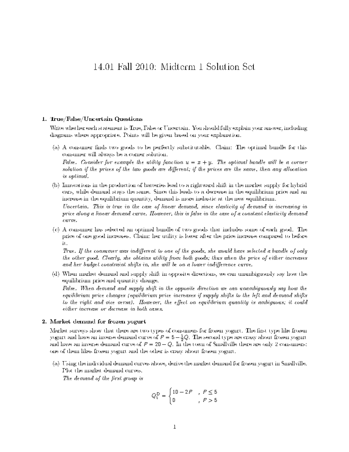 Sol 2-1 - Solution - - Studocu