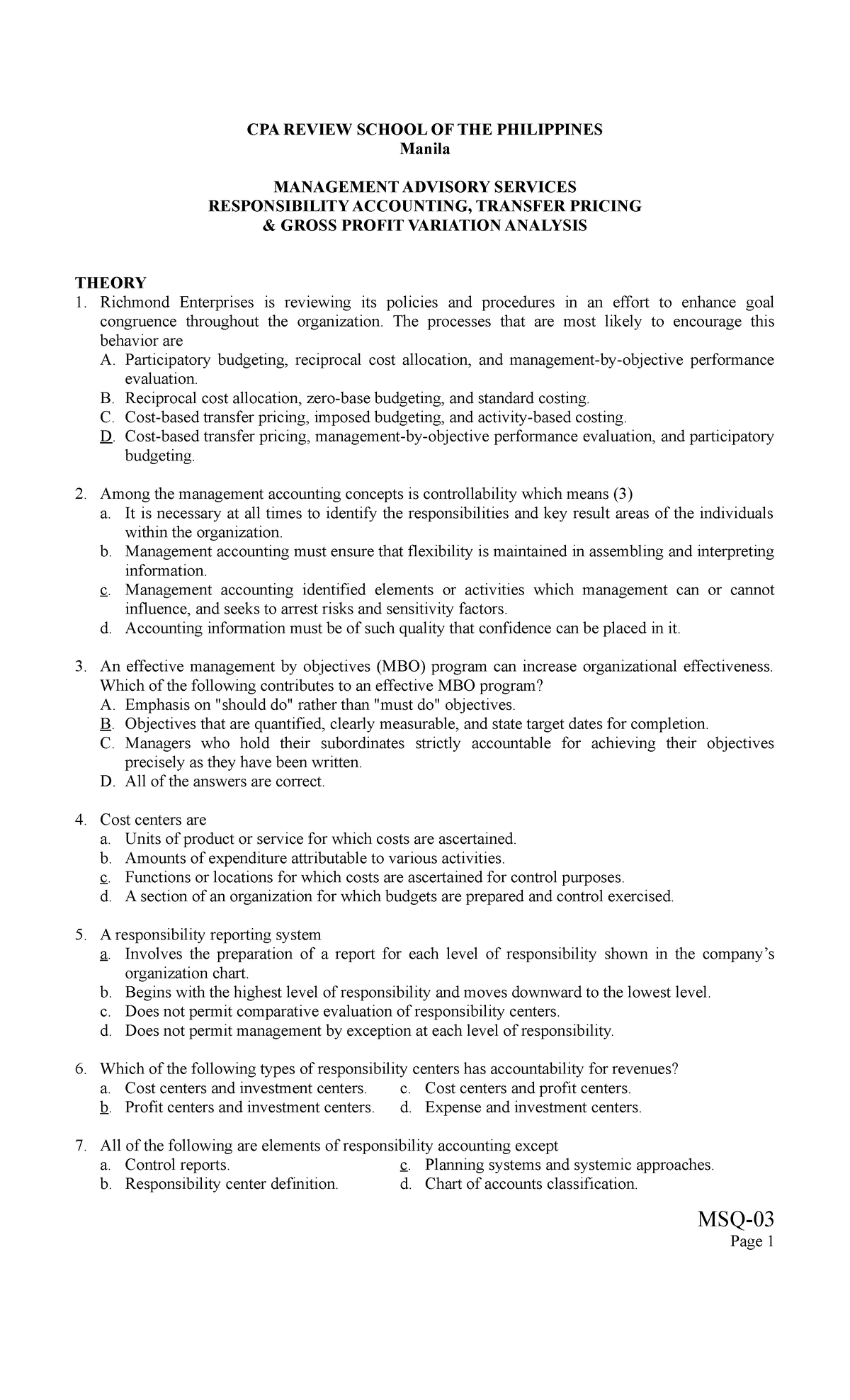 122 Strategic Business Analysis Accounting MSU Main Studocu