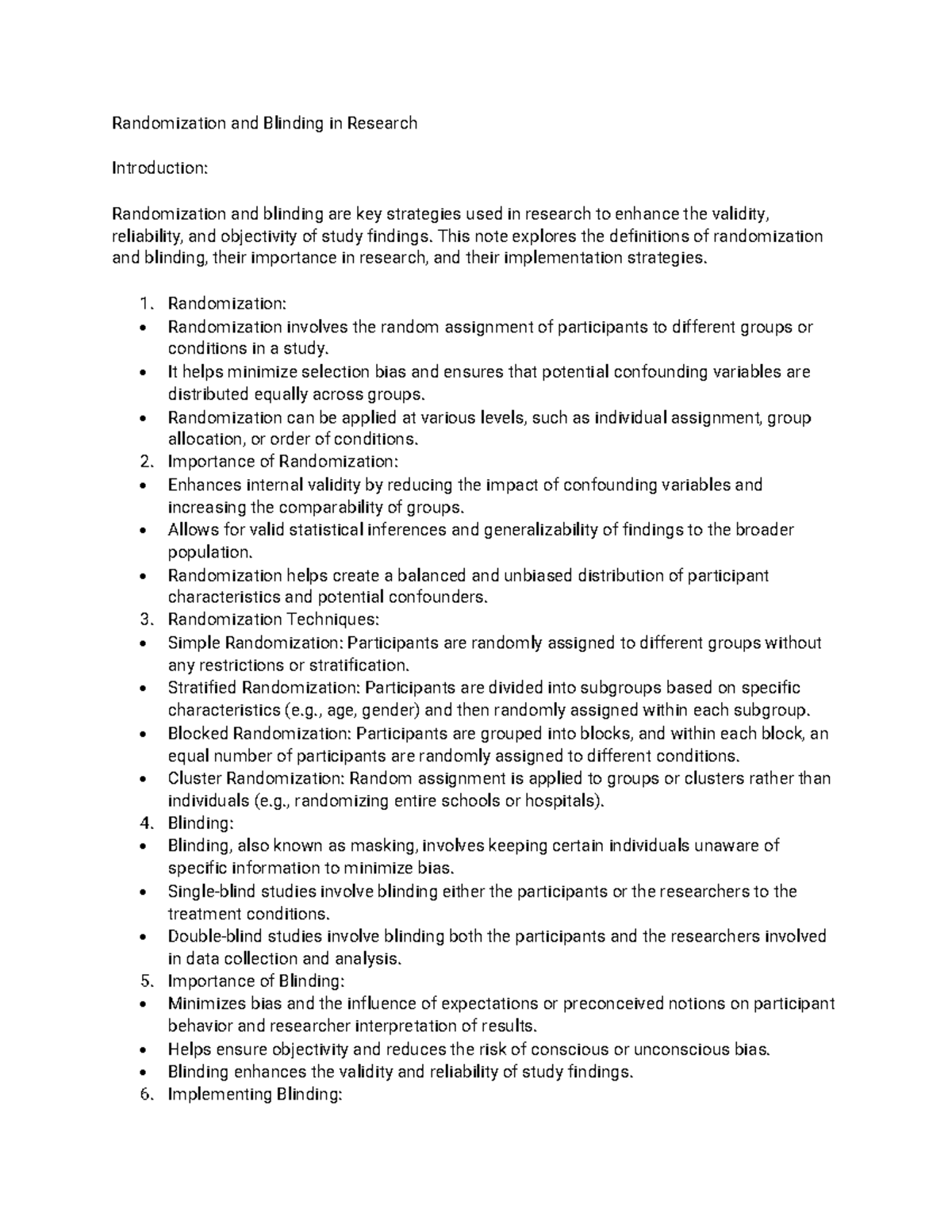 Randomization And Blinding In Research Randomization And Blinding In Research Introduction