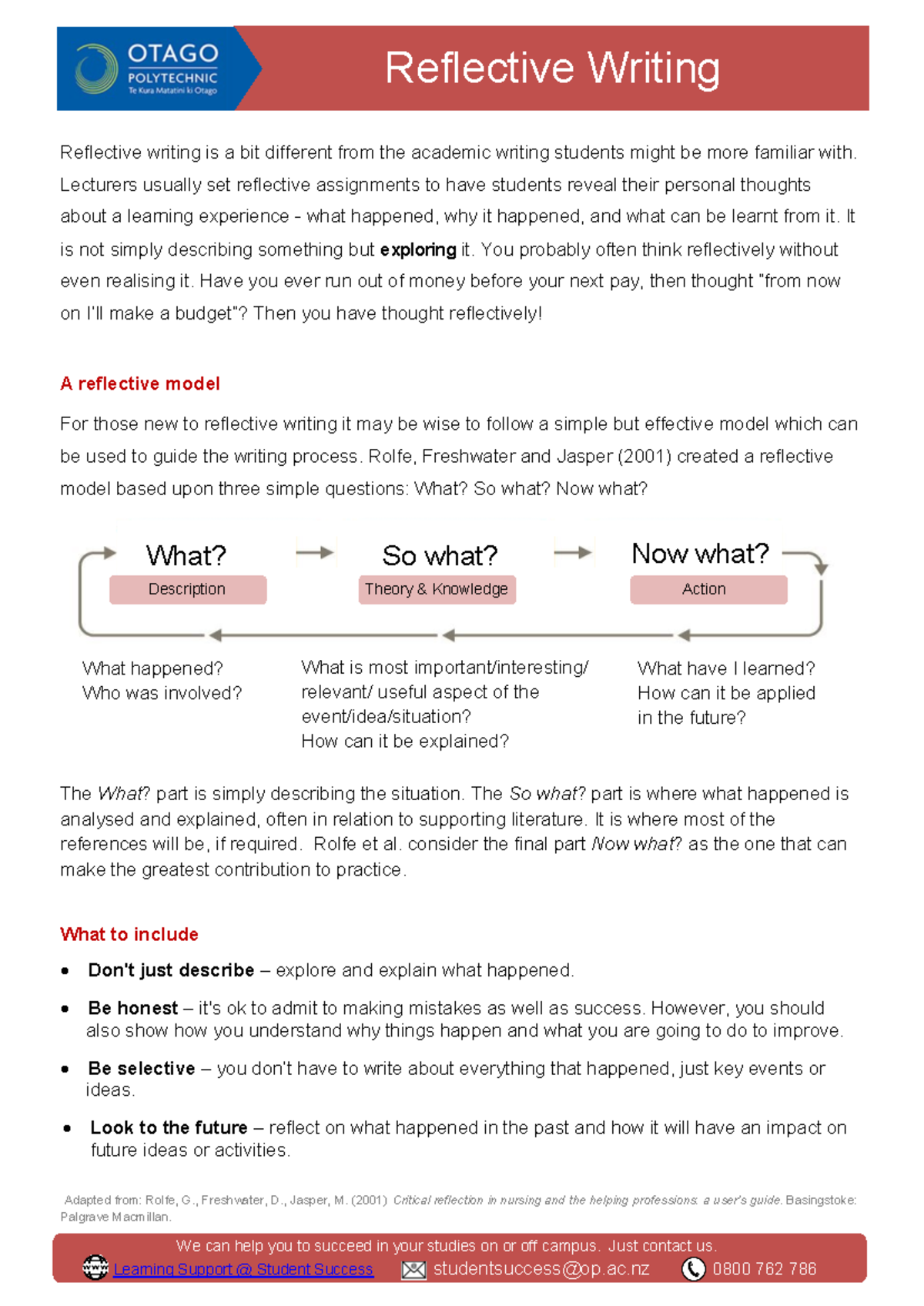 A3 - Reflective Writing Tasks - ####### We can help you to succeed in your studies on or off ...