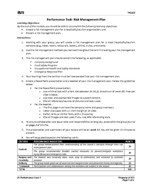 09 Task Performance 1 -macro - TH 09 Task Performance 1 – ARG *Property of STI Page 1 of 1 TASK ...