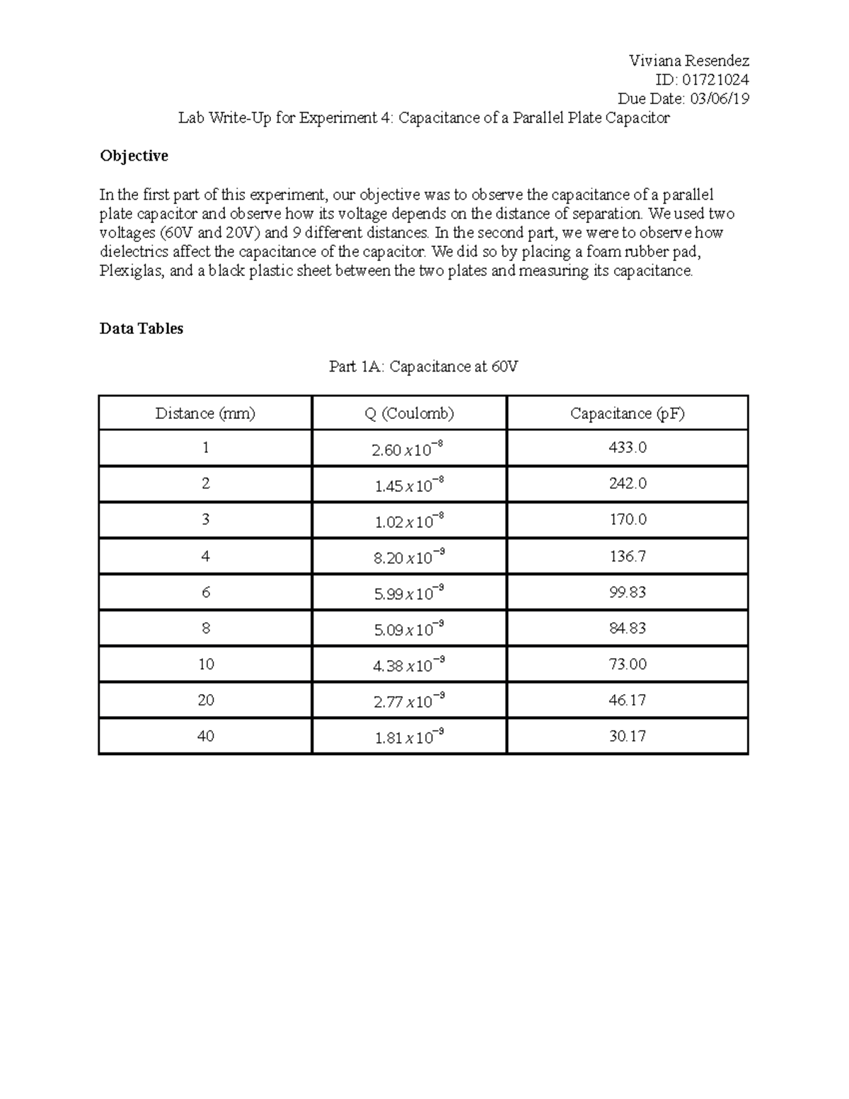 Experiment 4 - Lab Example - Viviana Resendez ID: 01721024 Due Date: 03 ...