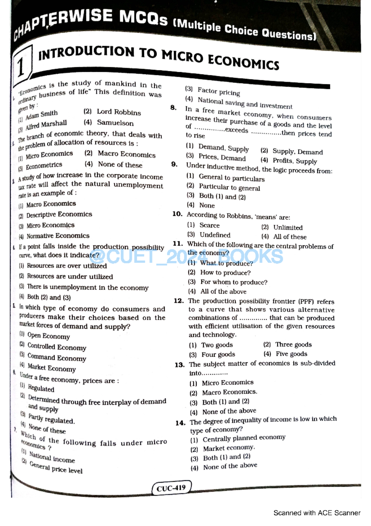 KR Economics - THESE ARE A SET OF PRACTICE QUESTIONS - CHAPTERWISE MCQs ...