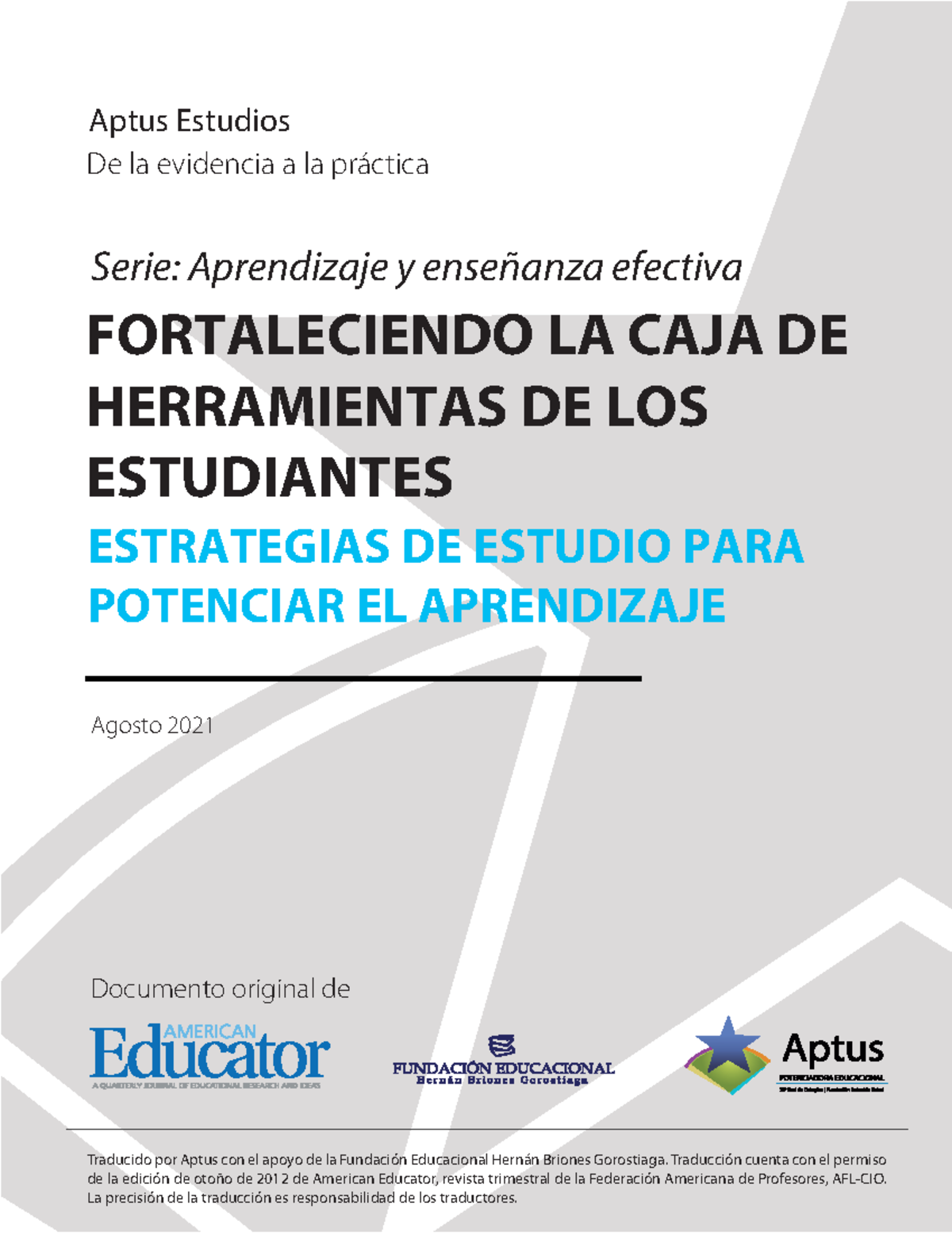 Artículo Fortaleciendo la Caja de Herramientas de los Estudiantes ...
