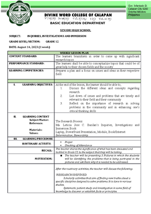 PE 4 Module 1 - Physical Education 4 - OUTDOOR AND ADVENTURE RECREATION ...
