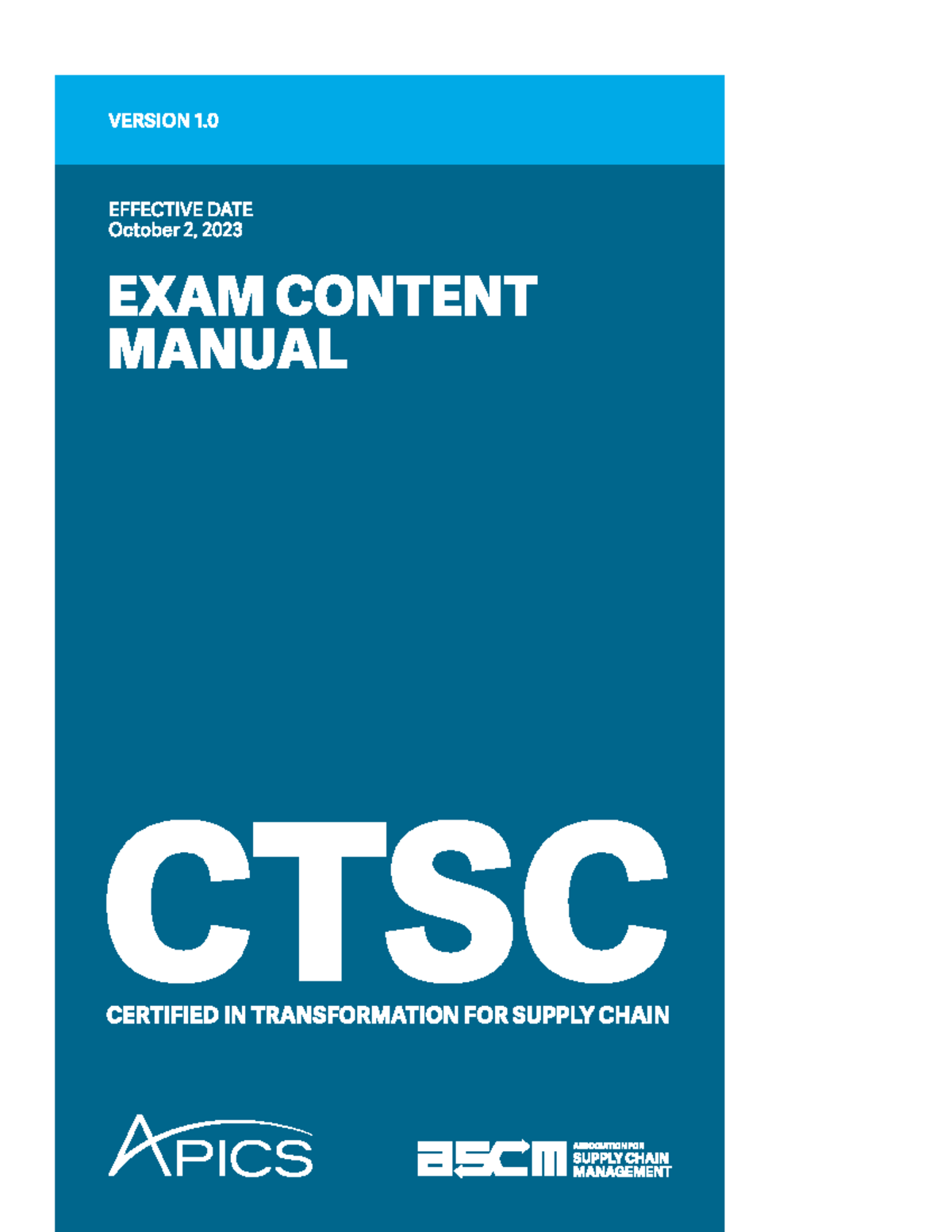 Ecm-ctsc - ©APICS APICS Certified in Transformation for Supply Chain ...