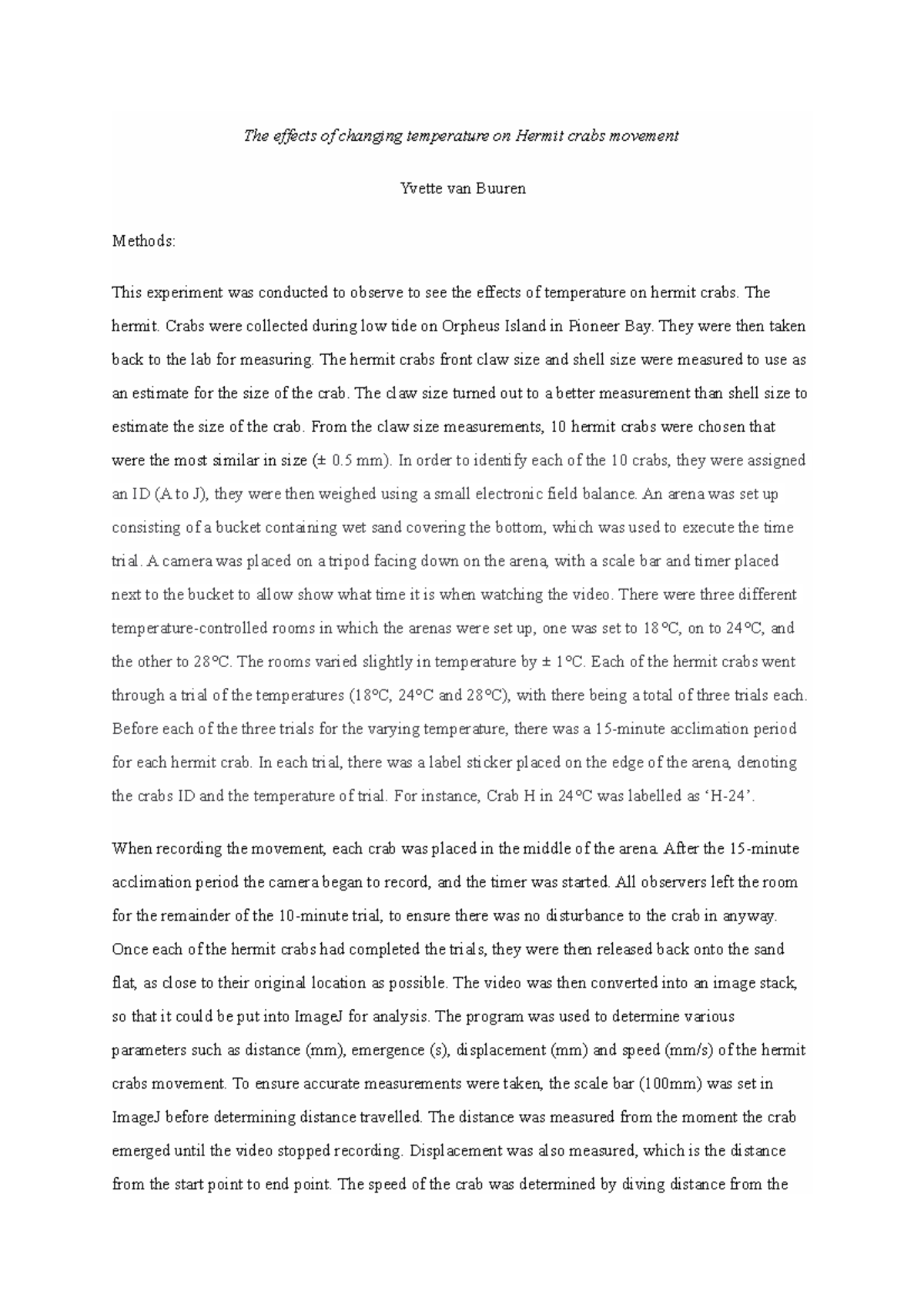 Vanbuuren Yvette Hermitcrabs Temp VSmovement - The effects of changing ...