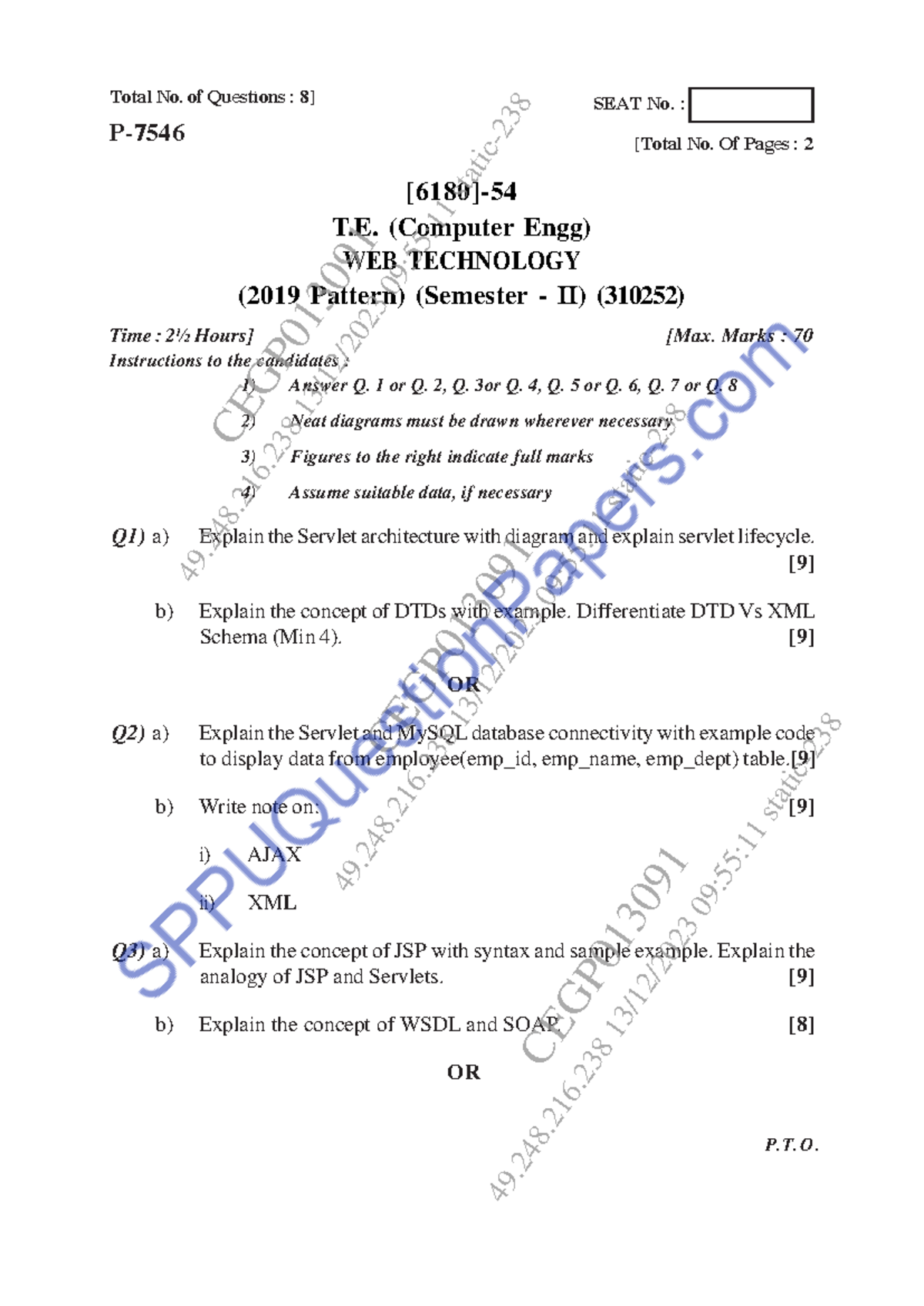 2nd be computer-engineering semester-6 2023 november web-technology-wt ...