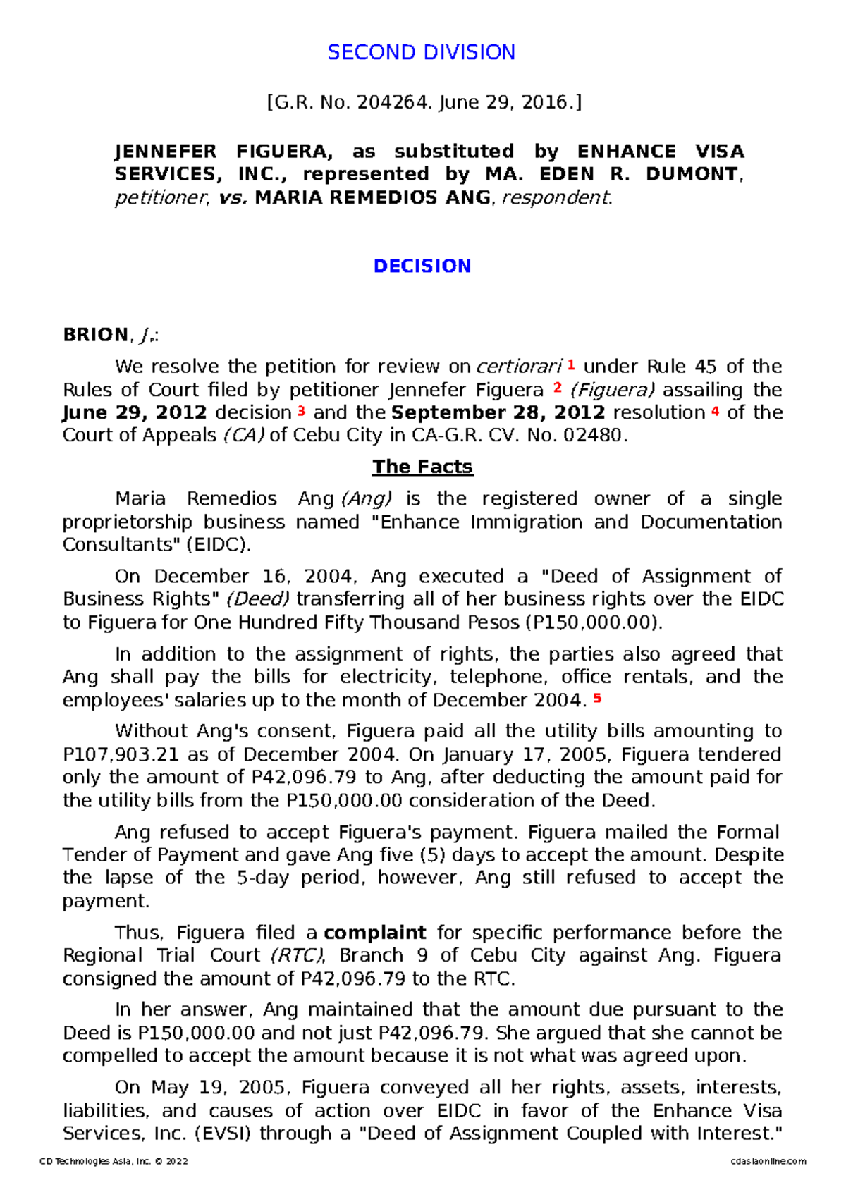 Figuera v - kljkl - SECOND DIVISION [G. No. 204264. June 29, 2016 ...