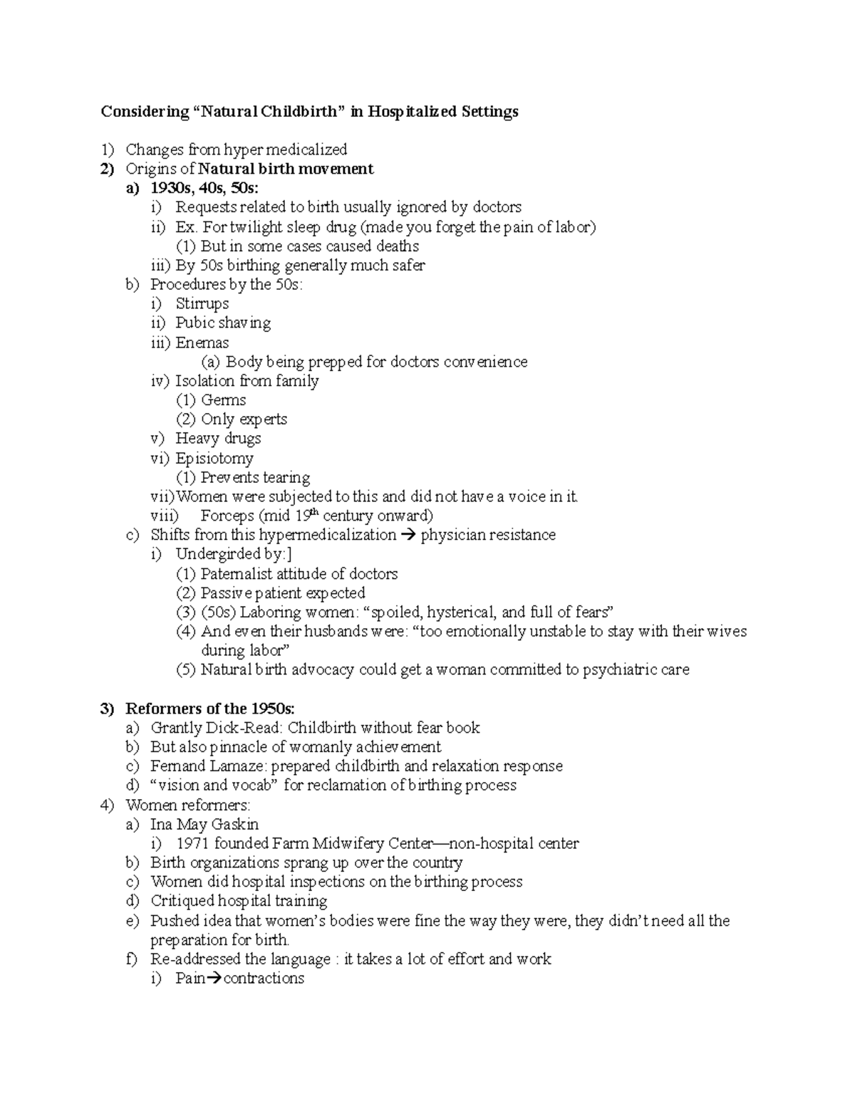 N Considering Natural Childbirth - Considering “Natural Childbirth” in ...