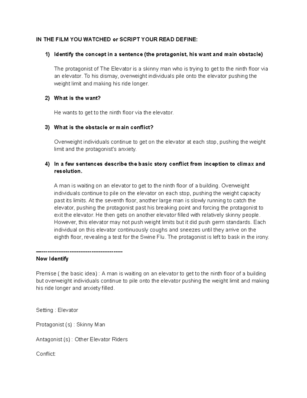 The Elevator Watch Assignment (Watch #2) - IN THE FILM YOU WATCHED or ...