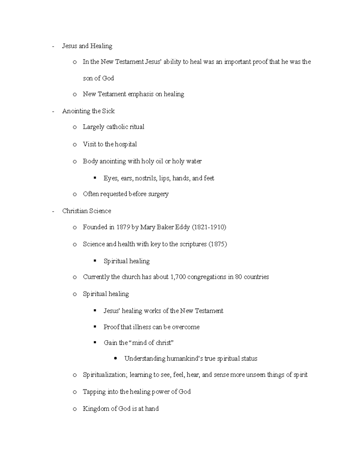 Christianity health and disease - Jesus and Healing o In the New ...