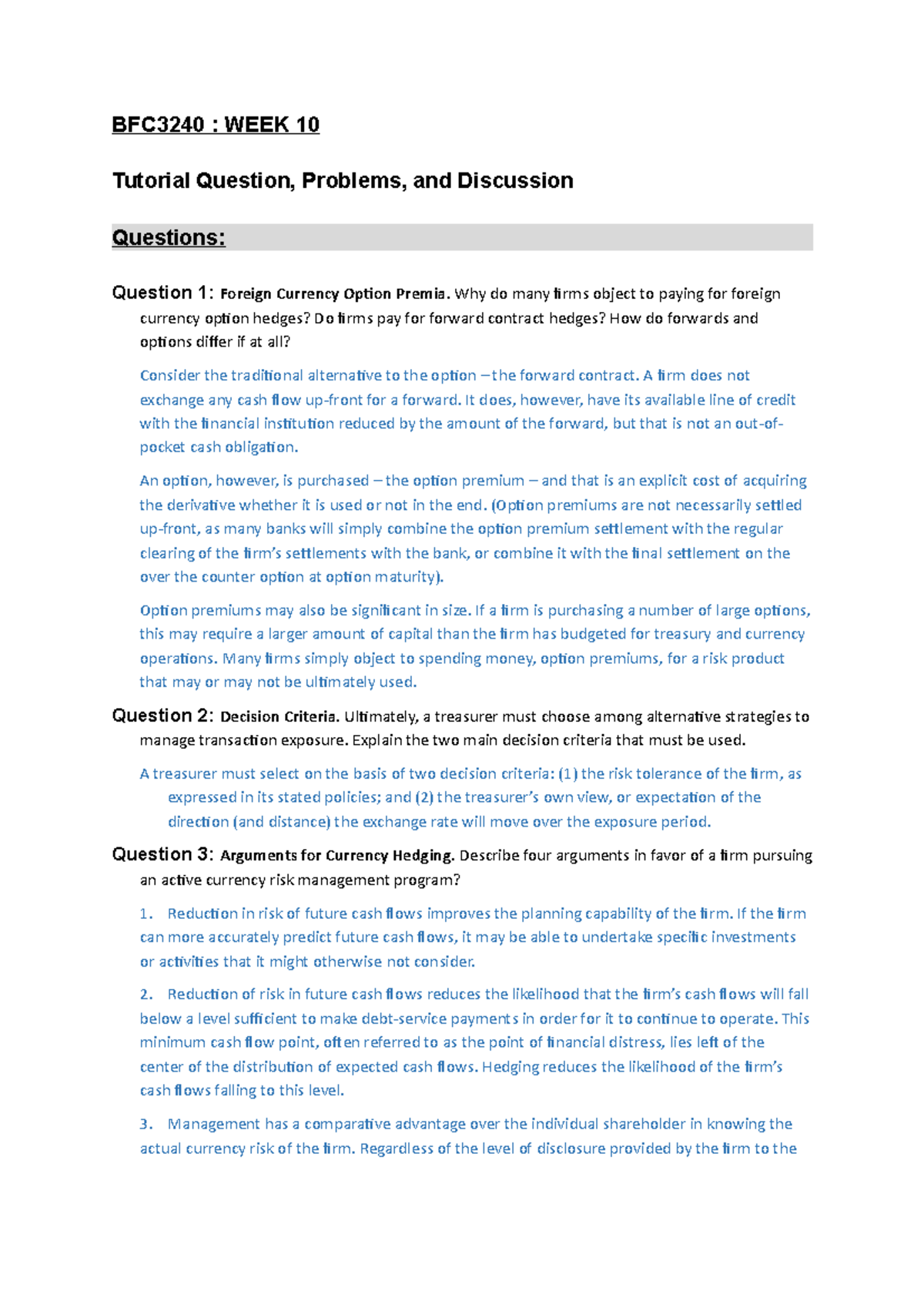 Week10 Question with Sol - BFC3240 : WEEK 10 Tutorial Question ...