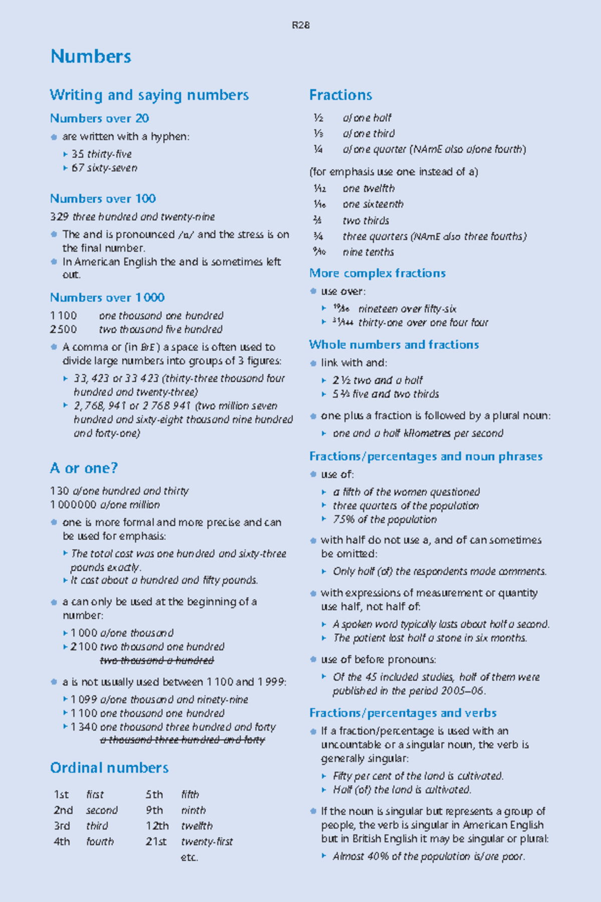 Oxford Academic English -Numbers - Numbers Writing and saying numbers ...