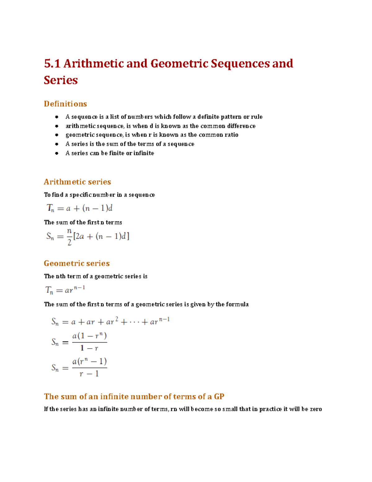 Financial Mathematics - 5 Arithmetic and Geometric Sequences and Series ...