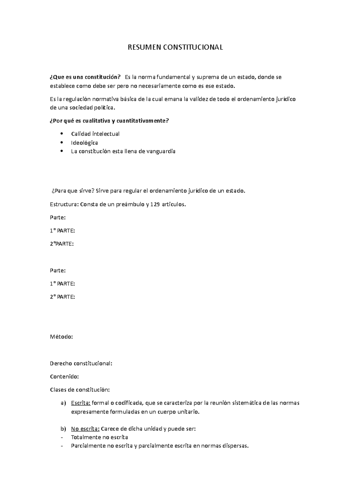 Resumen Constitucional - RESUMEN CONSTITUCIONAL ¿Que es una ...