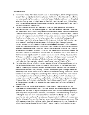 PHI Module 14 Lecture Qs - I think the elephant/demon chasing him ...