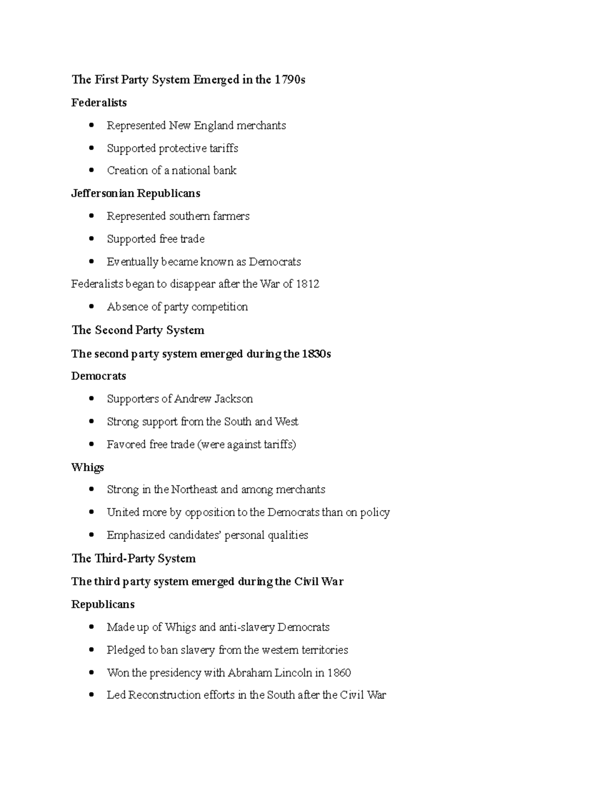 American Gov Chapter 9 Part B - The First Party System Emerged in the ...