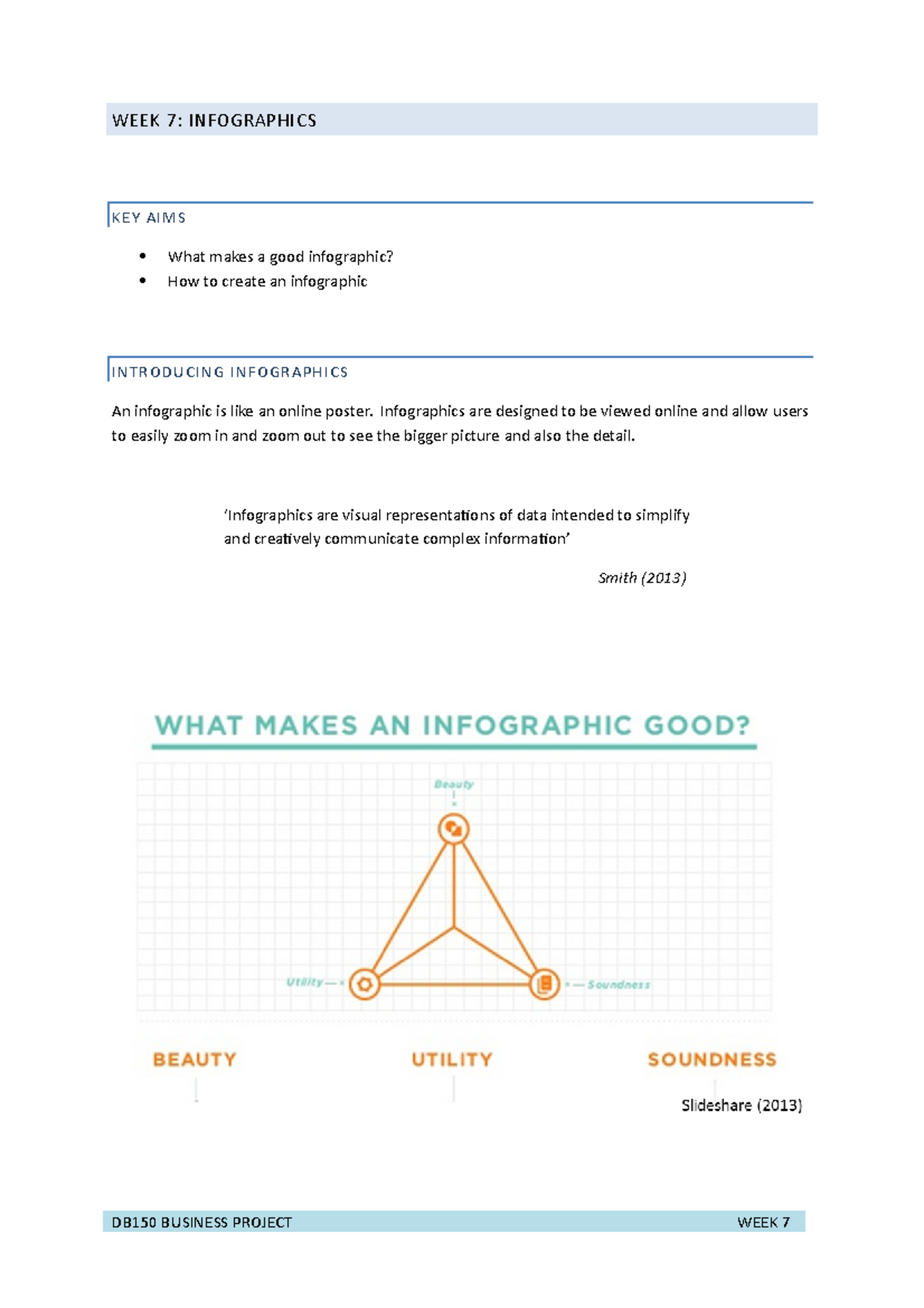 Week 7 - In class activities and work and information which you must ...