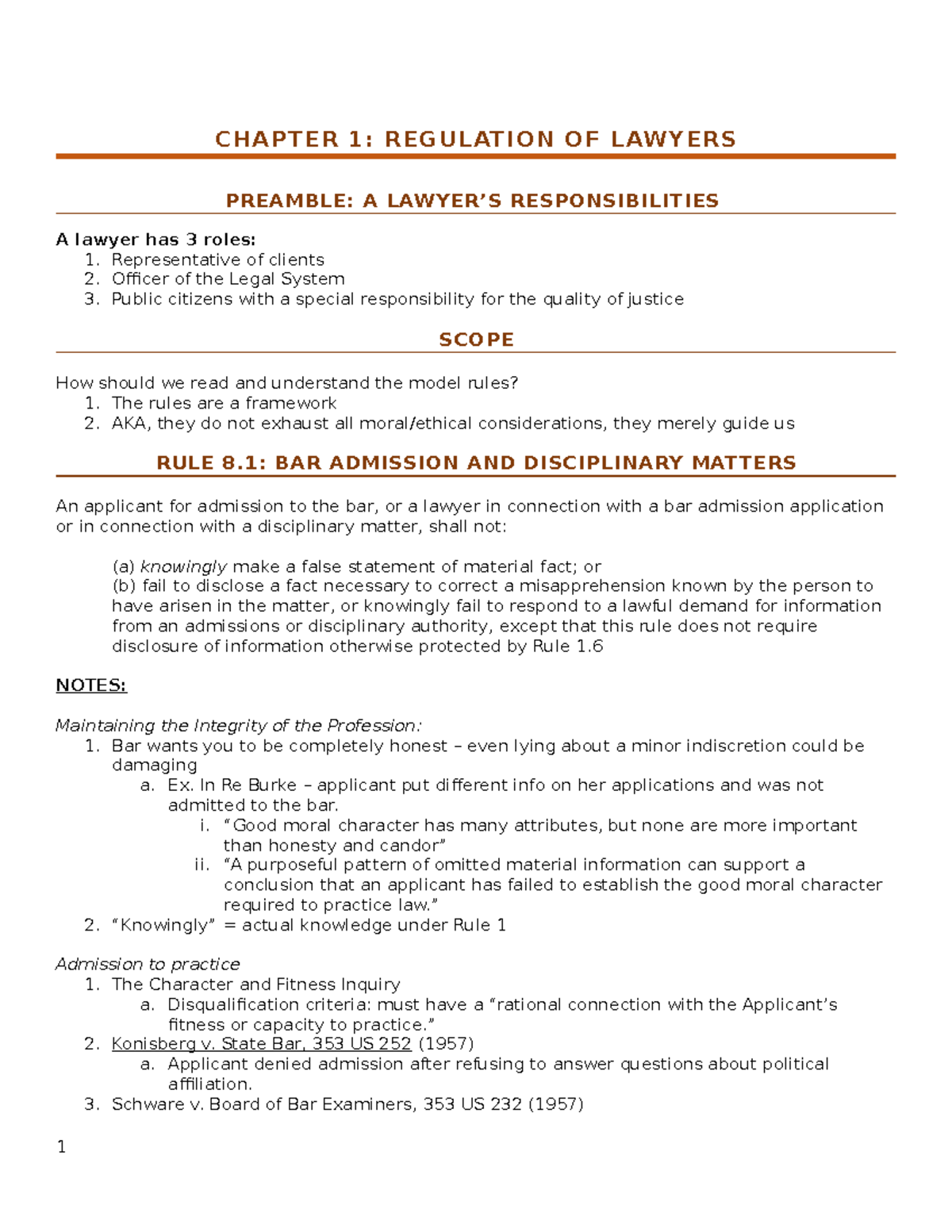 Regulation of Lawyers: Roles Responsibilities and Liability - Studocu