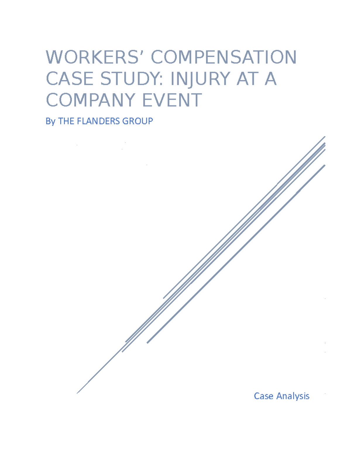 Sample Case Analysis (How to Answer It) - WORKERS’ COMPENSATION CASE ...