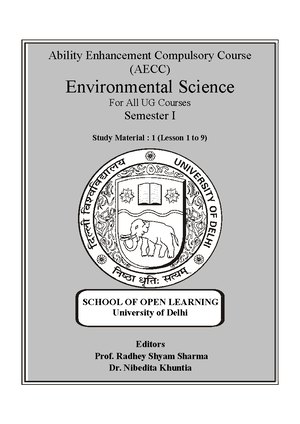 Evs shiv das environmental studies book - EVS (aecc) - Studocu