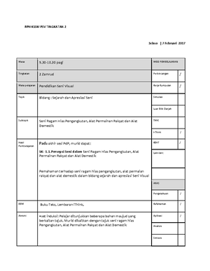 RPH Amali RBT - RANCANGAN PENGAJARAN HARIAN DAILY LESSON PLAN Kursus ...