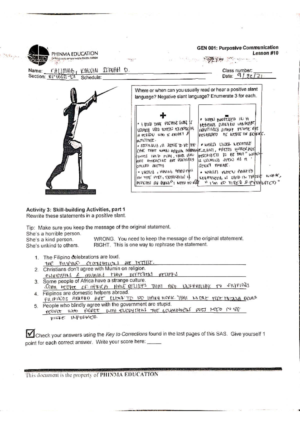 Calimag MOD10 - tidbits on purposive communication specifically ...