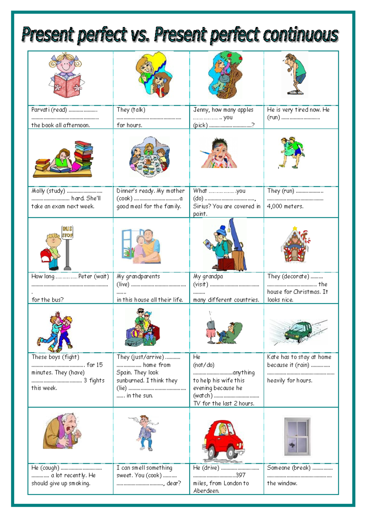 Present perfect vs present perfect continuous - Parvati (read ...