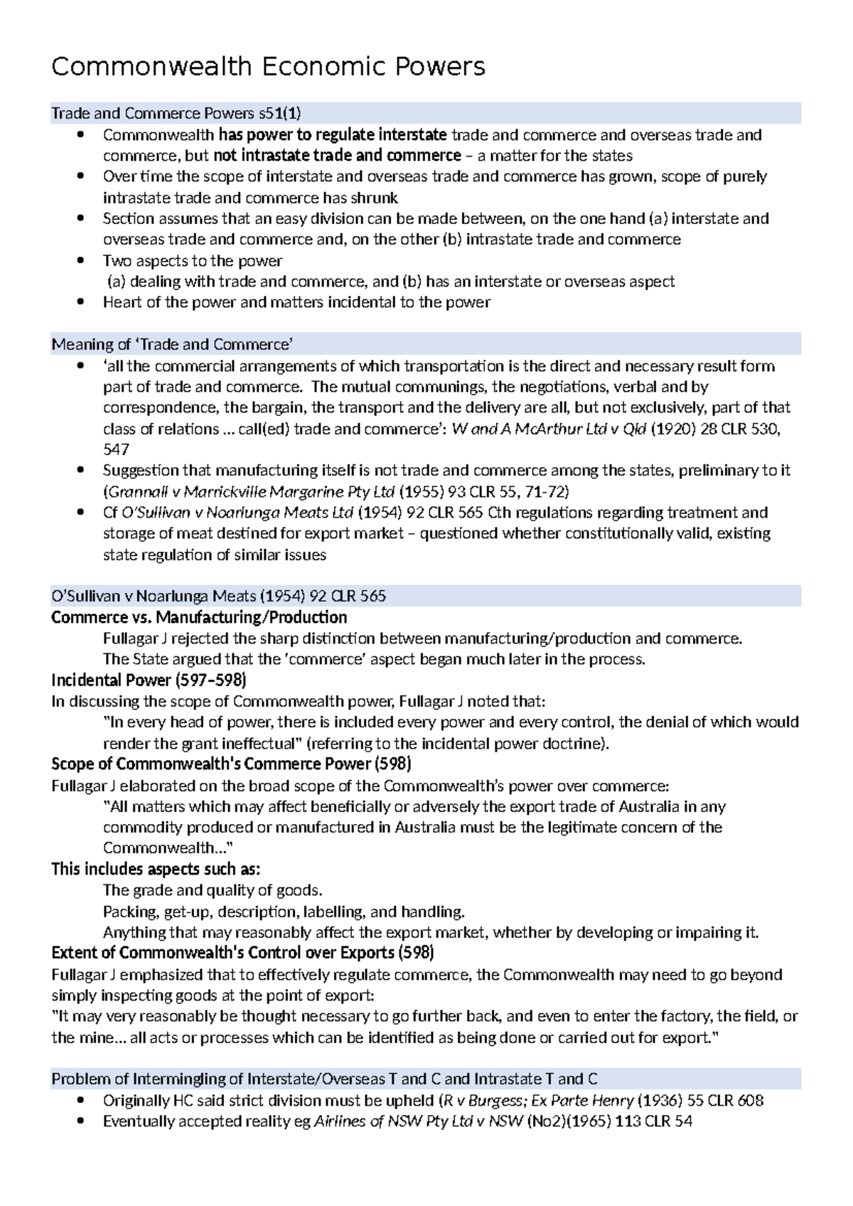 Week 4 notes commonwealth powers - Commonwealth Economic Powers Trade ...
