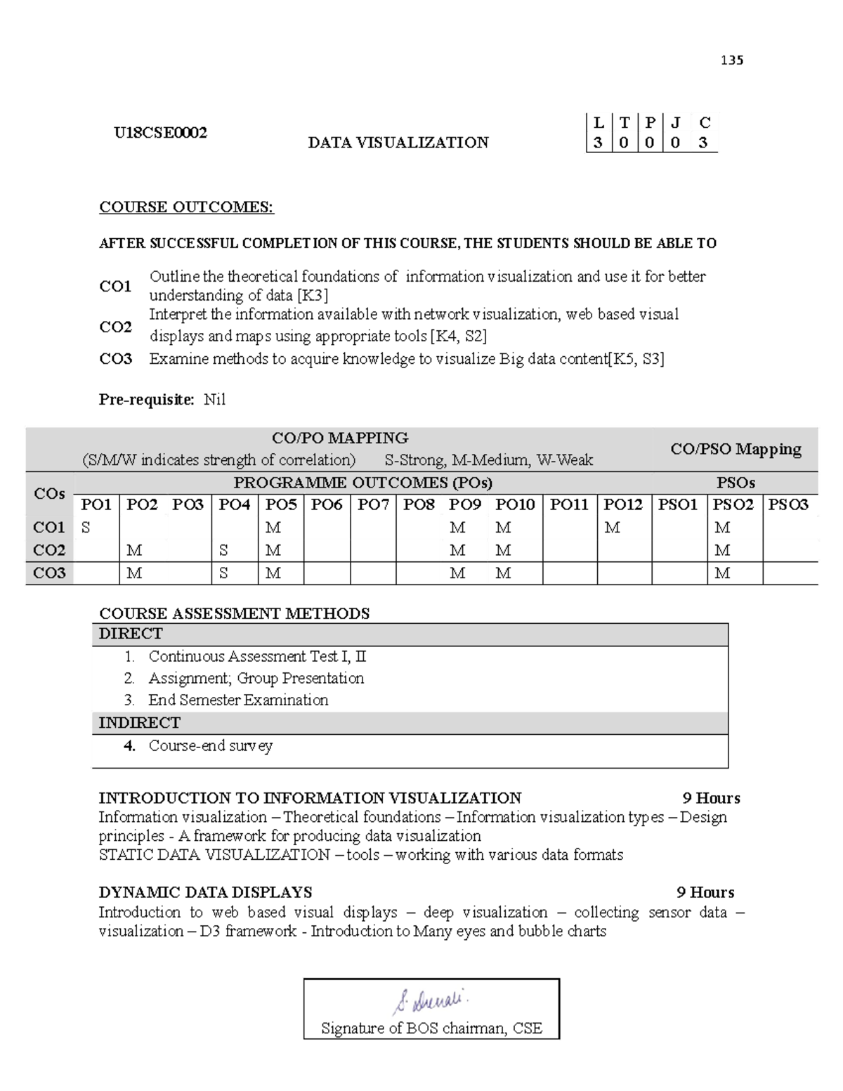 DV+syllabus - 135 L T P J 0 0 C U18CSE0002 DATA VISUALIZATION 3 0 3 ...