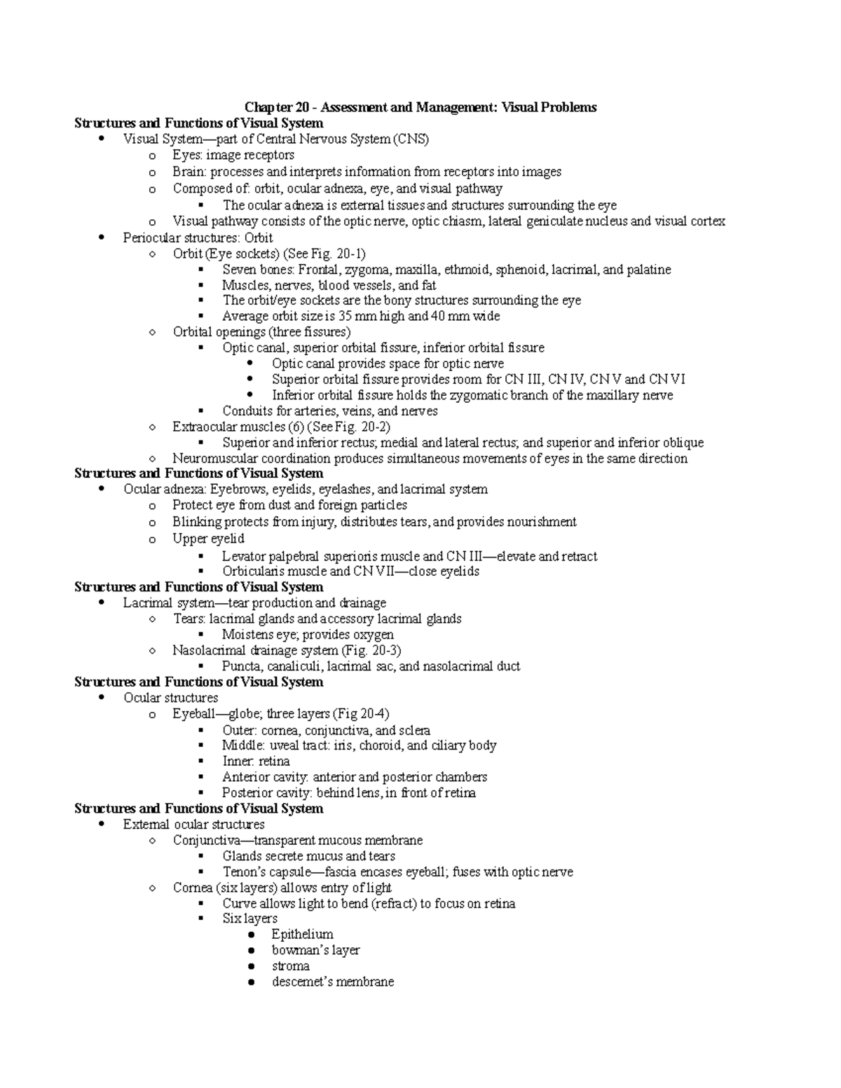Chapter 20 - Visual problems - Chapter 20 - Assessment and Management: Visual Problems ...